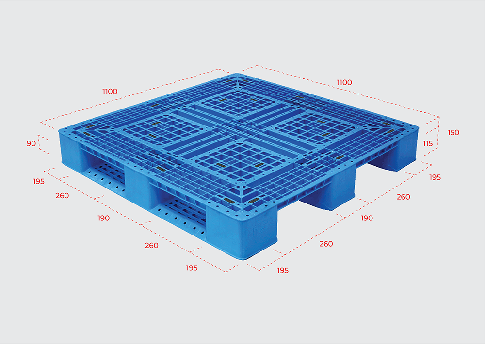 EN4-1111 - Plastic Pallet, Warehouse Series - Mah Sing Plastics