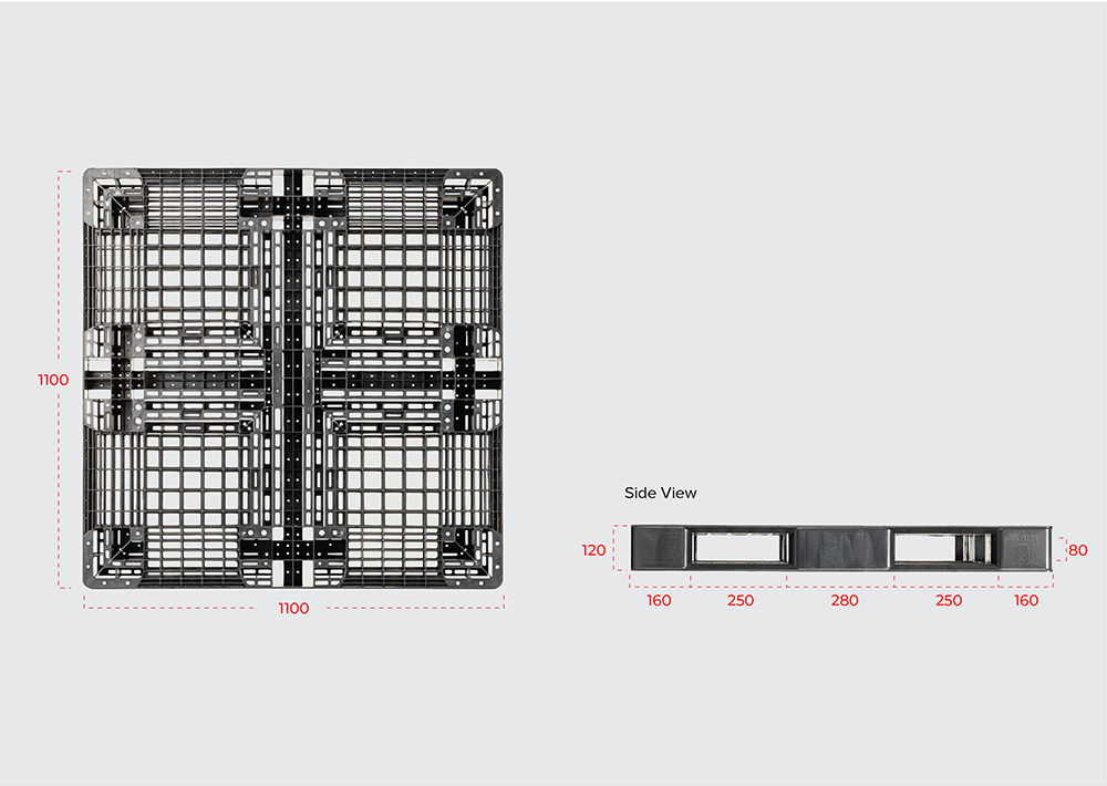 R4-1111SL - Eco Series, Plastic Pallet - Mah Sing Plastics