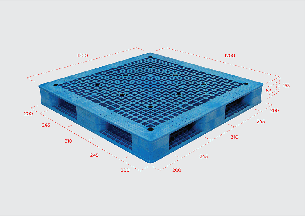 WR4-1212 - Plastic Pallet, Warehouse Series - Mah Sing Plastics